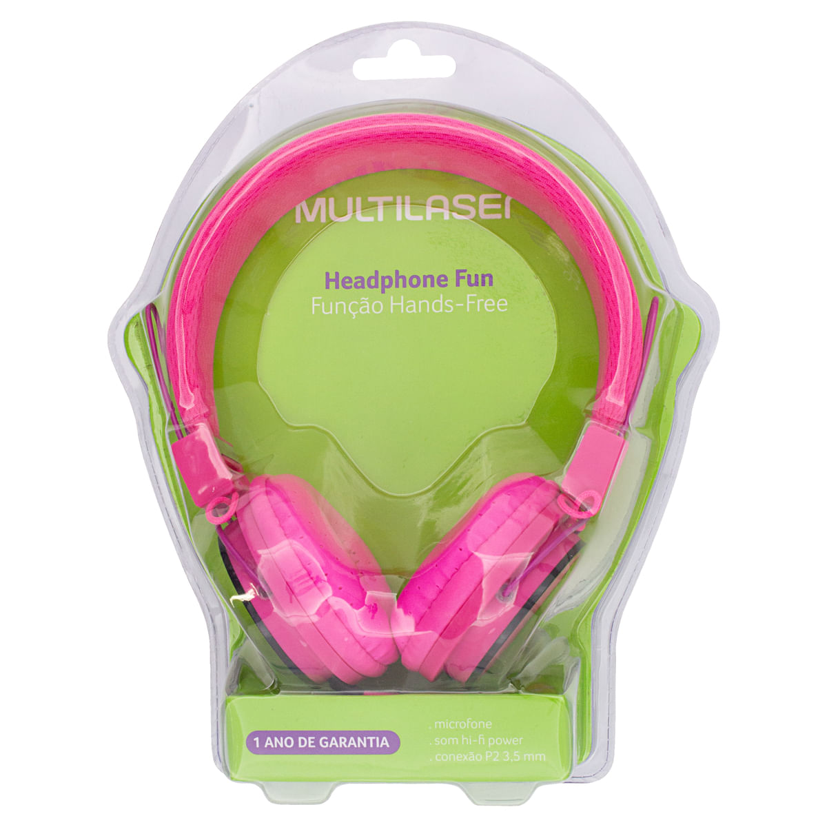 Fone De Ouvido Headphone Fun Rosa Ph088 Multilaser