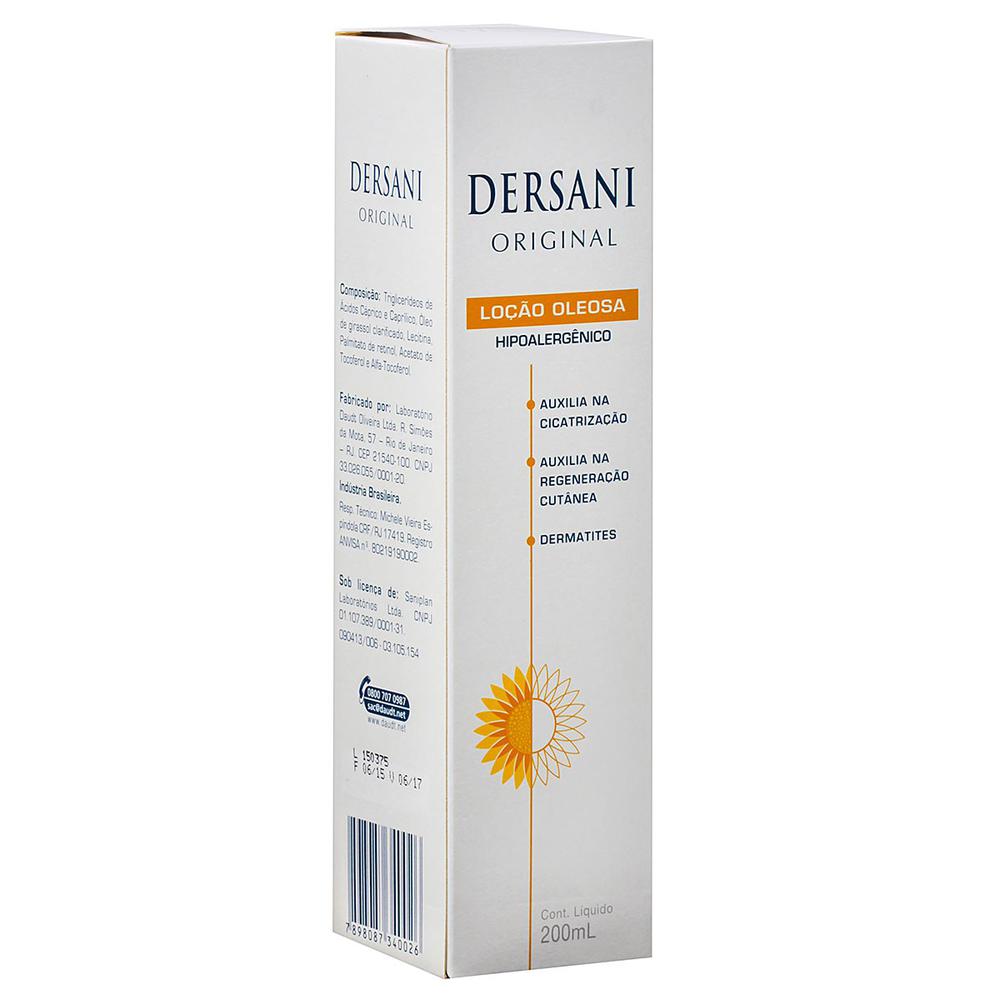 DERSANI ORIGINAL LOçãO CICATRIZANTE OLEOSA CORPORAL 200ML