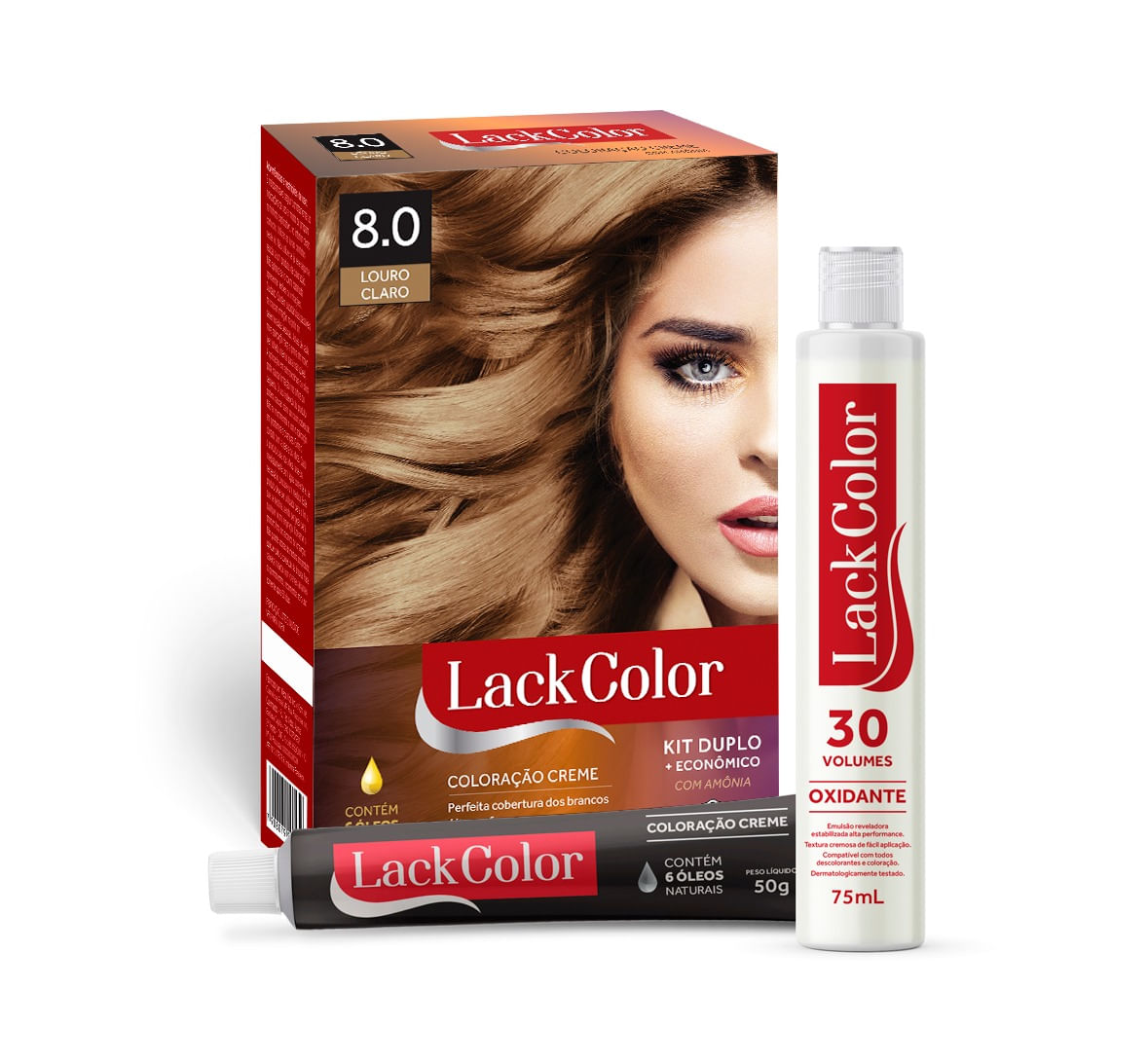 LACK COLOR KIT TINTURA CREME 8.0 LOURO CLARO x 1