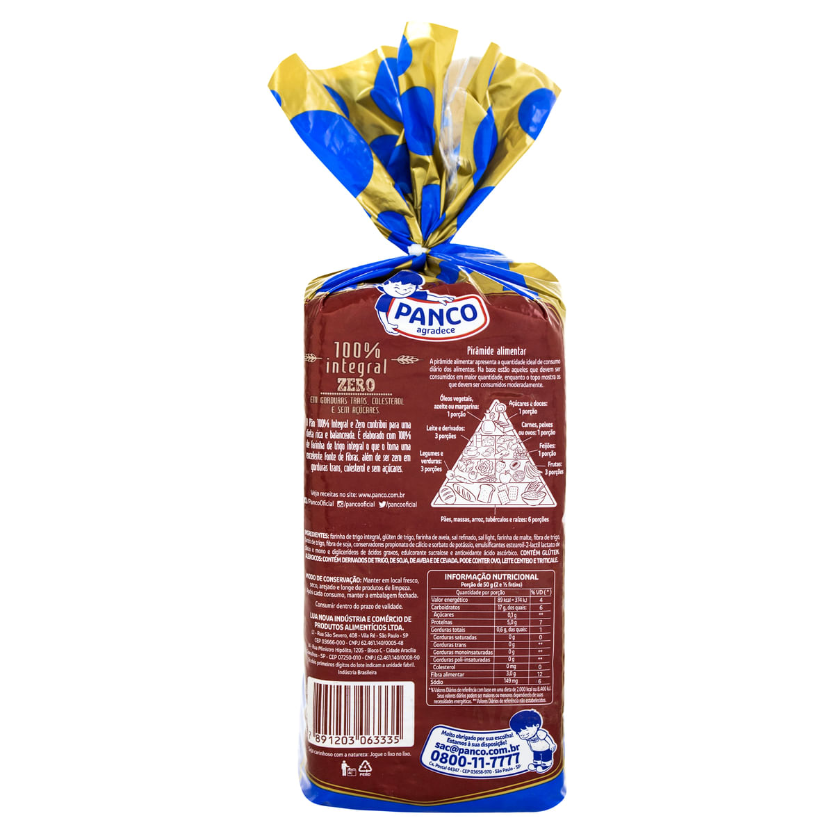 Pao Panco 100% Integral Zero 380Gr