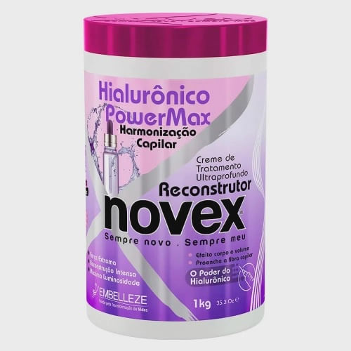 NOVEX MASCARA TRATAMENTO CAPILAR HIALURONICO POWER MAX HARMONIZACAO 1 KG x 1
