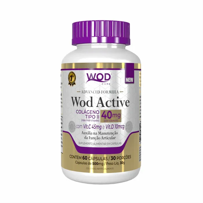 WOD ACTIVE COLAGENO TIPO II 40MG 60 CAPSULAS 500MG