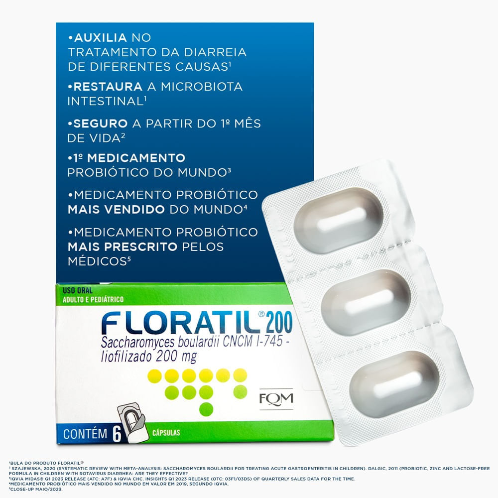 FLORATIL 200MG 6 CAPSULAS