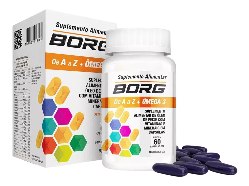 Suplemento Alimentar Borg de A a Z + Ômega 3 60 Cápsulas