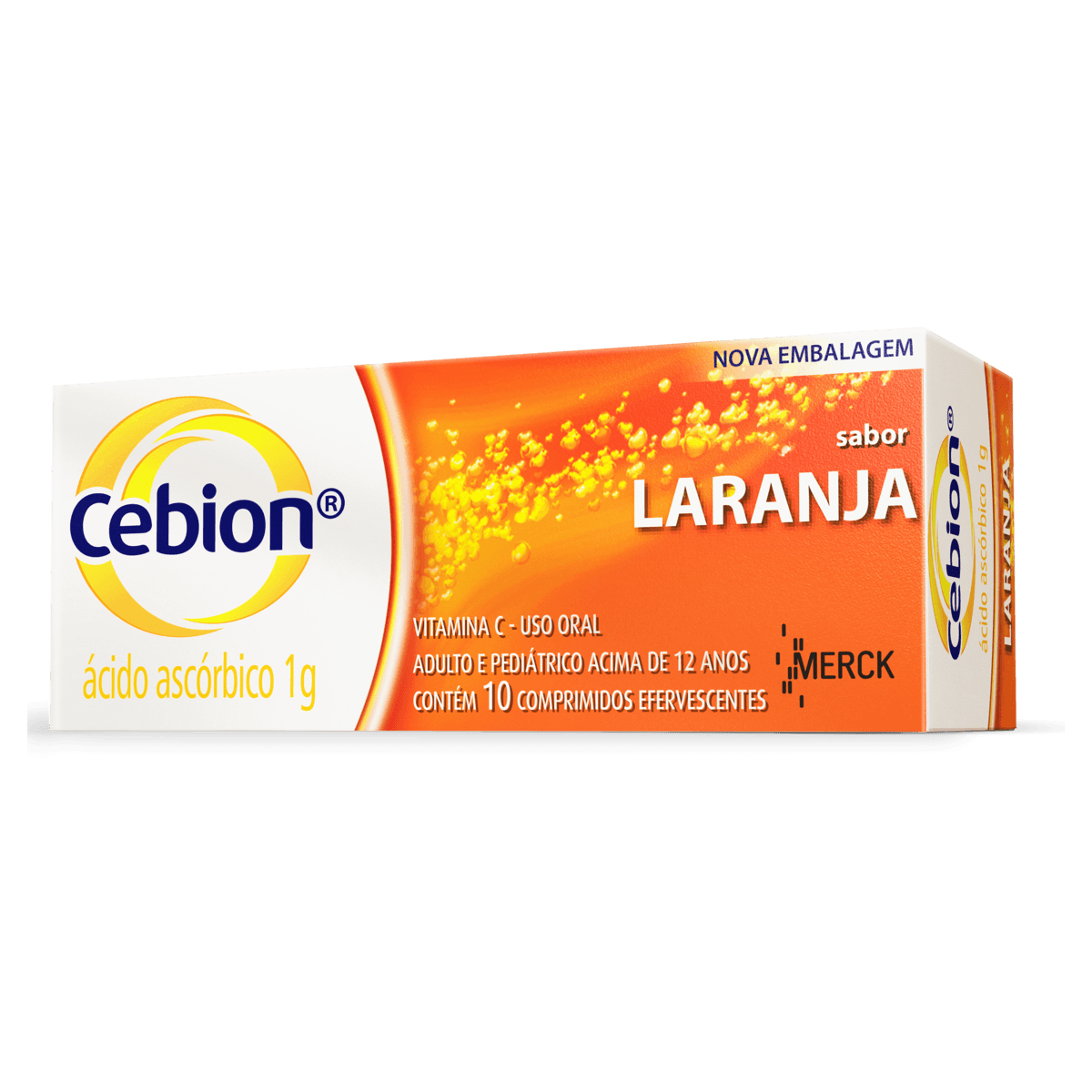 Vitamina C Efervescente Cebion 1g Laranja 10 comprimidos